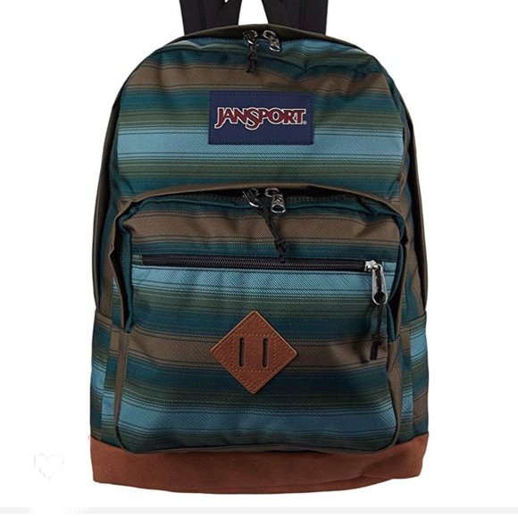 Jansport | Bags | Jansport City View Backpack Laptop Sleeve Striped ...